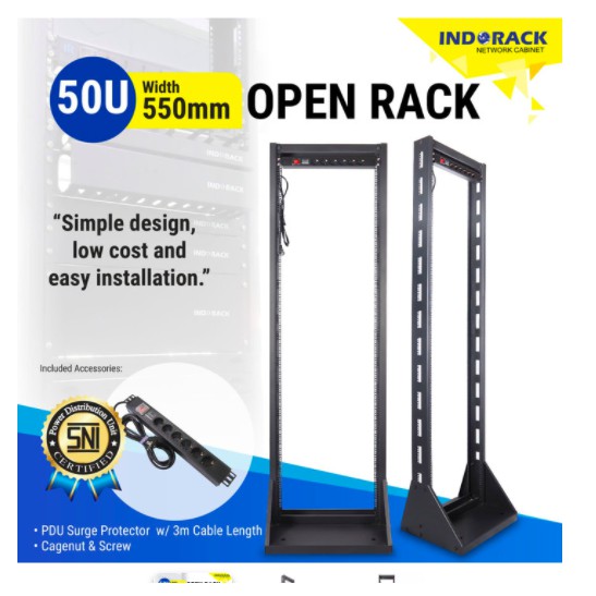 Jual OR50 - 50U Open Rack 19" - INDORACK | Shopee Indonesia