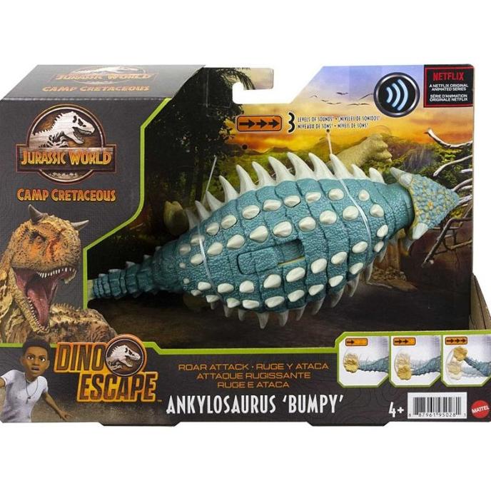 Jual Mattel Jurassic World Roar Attack Ankylosaurus Adult Bumpy ...