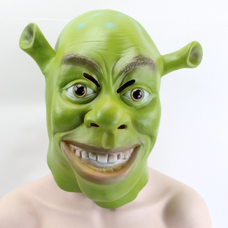 Jual PREORDER Green Shrek Latex Masks Movie Cosplay Prop Adult Animal ...