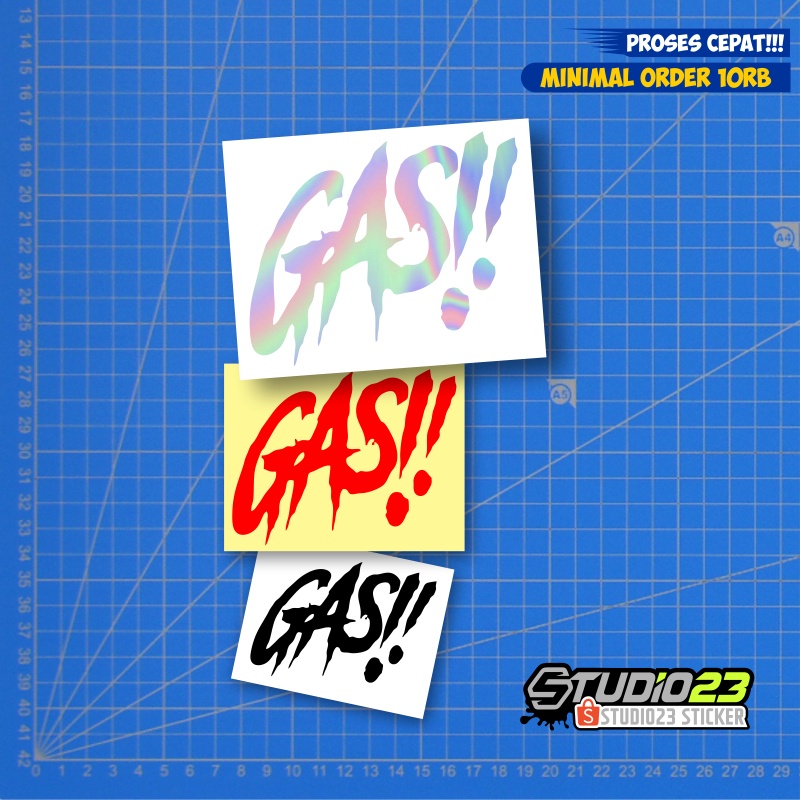 Jual Stiker GAS Cutting sticker GAS!! Hologram | Shopee Indonesia