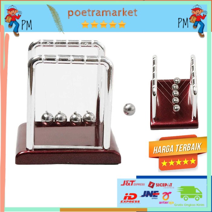Jual DEKORASI MEJA PENDULUM NEWTON HUKUM SEBARIS AKSESORIS TABLE ...