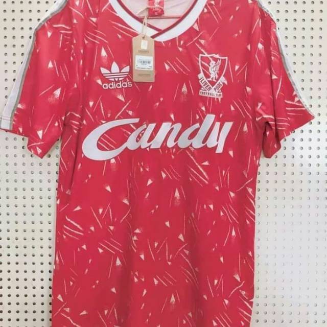 Jual Jersey Bola Liverpool Home Candy Retro 1989 HQ go | Shopee Indonesia