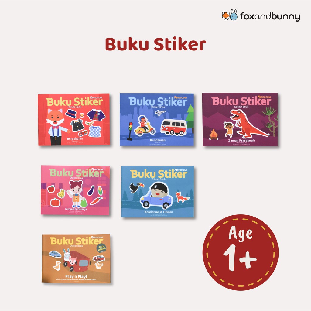 Jual Foxandbunny - Buku Sticker Risugumi | Buku Anak Usia 1+ Tahun ...
