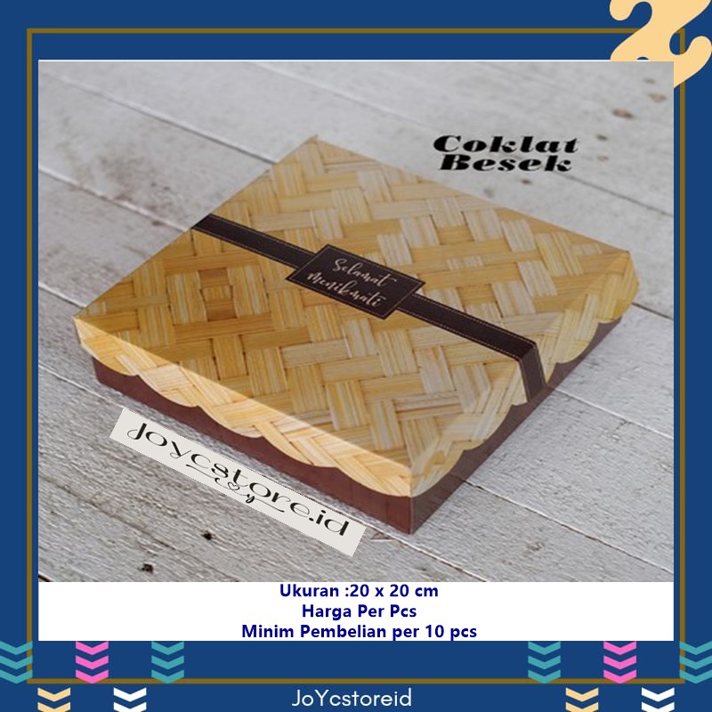 Jual Dus Nasi R10k Coklat Besek Kotak Nasi 20x20 Box Nasi/ Box Kue ...