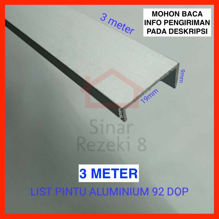 Jual Lis Pintu Aluminium 92 Edging Dop List Frame Handle Lemari Profil ...