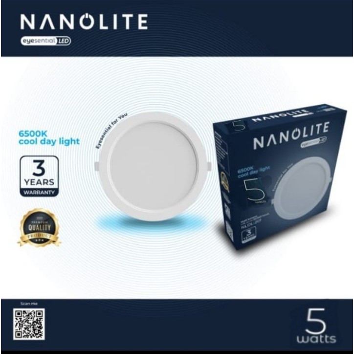 Jual Lampu LED Nanolite Downlight Round 5 Watt 600 Lumen | Shopee Indonesia