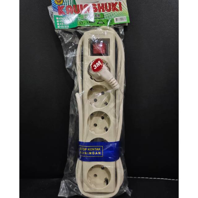 Jual Stop Kontak Colokan Multi Socket 5 Lubang 3 Meter SNI | Shopee ...