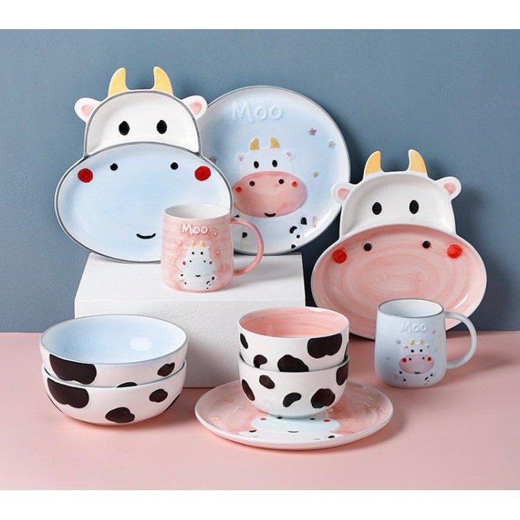 Jual Peralatan makan sapi cow moo moo jual satuan dan set keramik ...