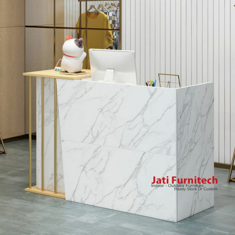 Jual meja counter - meja kasir - meja store - finish hpl | Shopee Indonesia