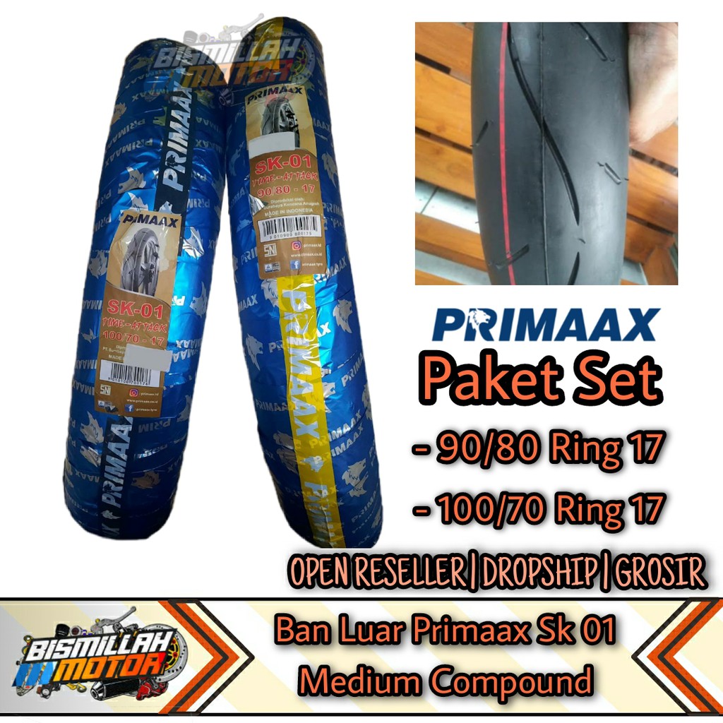 Jual BAN PRIMAX SK 01 BAN LUAR PRIMAAX SK 01 SET DEPAN BELAKANG 90/80 ...