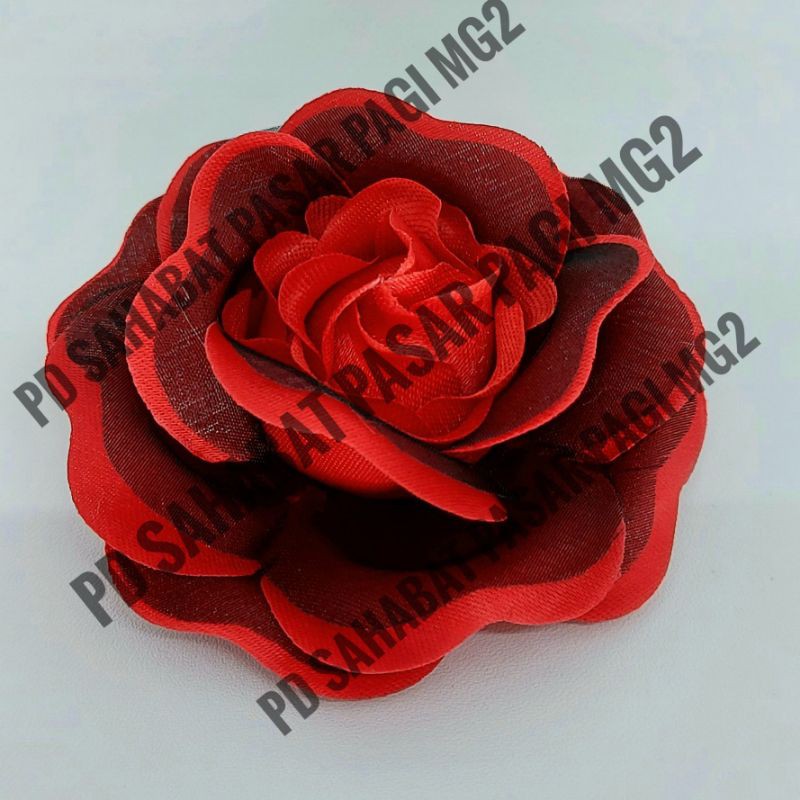 Jual Rose korsase / bunga dada warna merah lapis hitam (harga per pcs ...