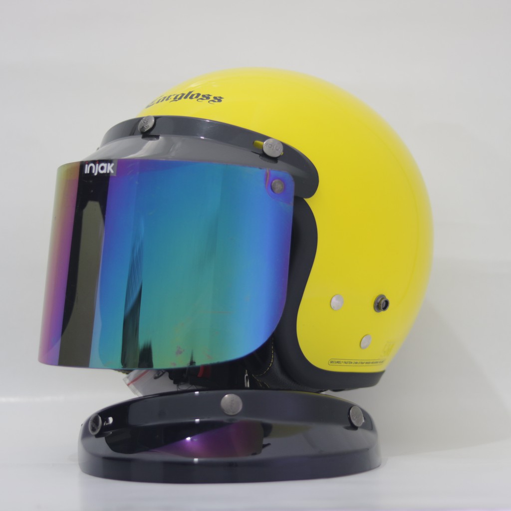 Jual HELM CARGLOSS Kuning Lemon HELMET MOTOR BOGO RETRO POLOS PRIA ...