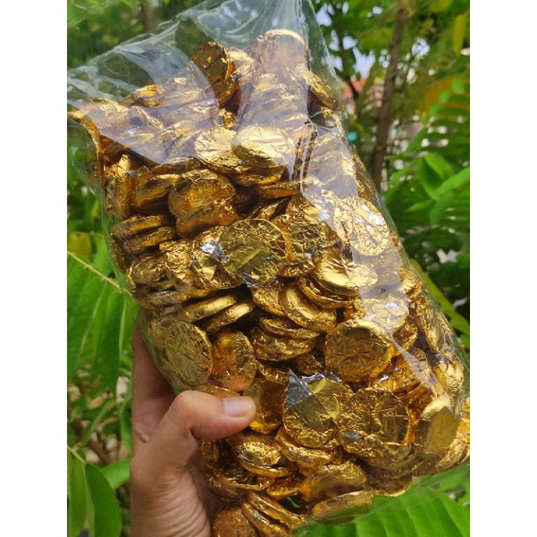 Jual 1 kg coklat koin golden roundies delfi | Shopee Indonesia