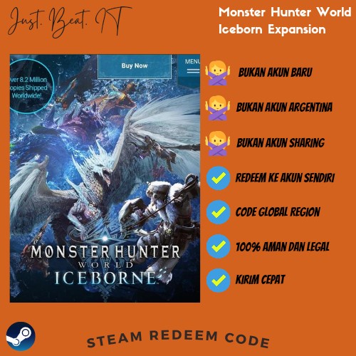 Jual MHW Monster Hunter World: World Iceborn PC Steam Games Global ...