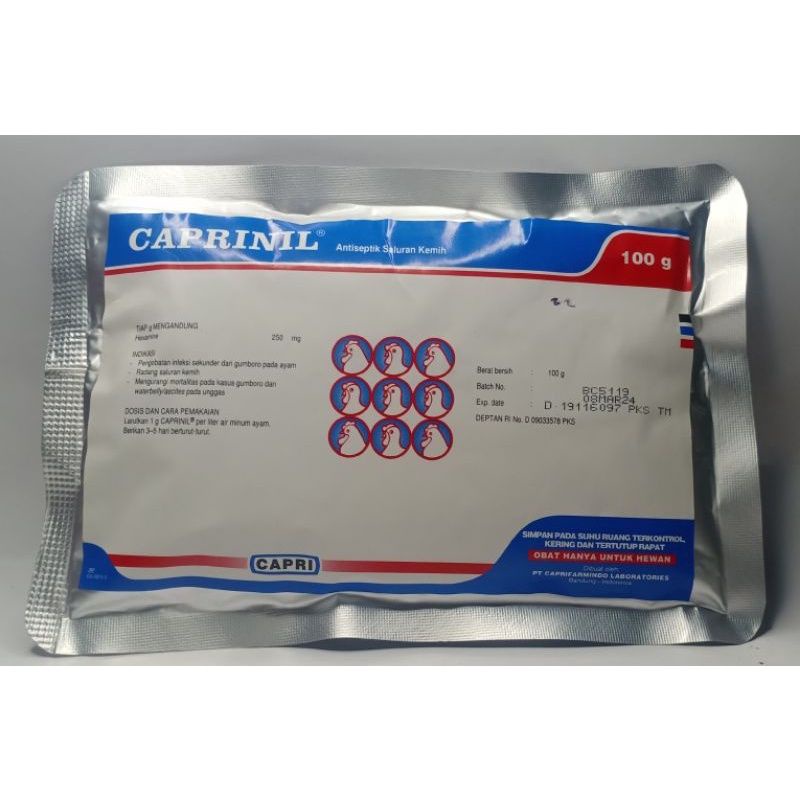 Jual Caprinil 100 gram Obat Gumboro Ayam sejenis Gumbonal Rennil ...