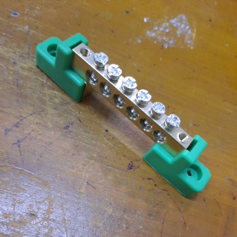 Jual terminal block grounding 6 pole baut M4 | Shopee Indonesia