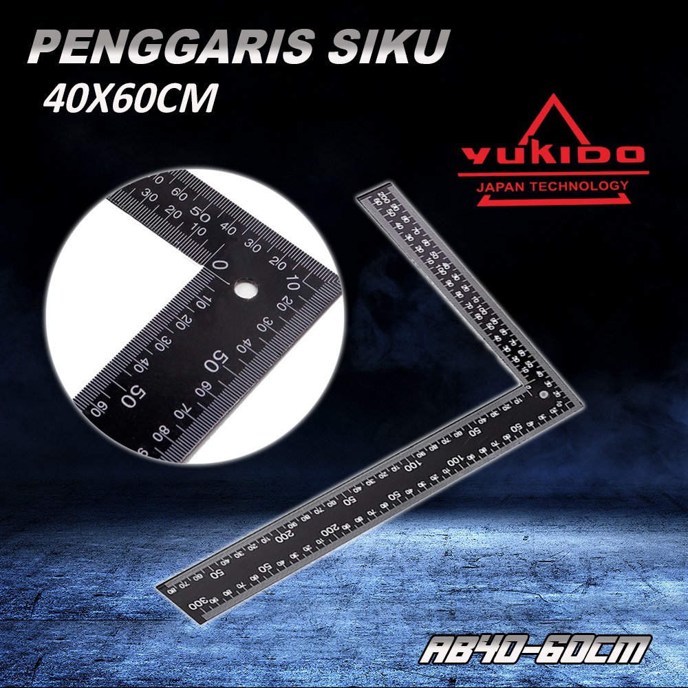 Jual Penggaris Siku L Besi 40x60 Penggaris Siku Tukang Full Besi Siku Meter 40 x 60 cm Yukido ...