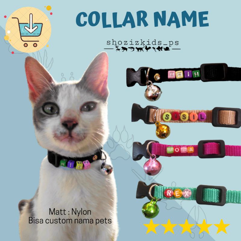 Jual NAME TAG KUCING KALUNG NAMA KUCING CAT NAME COLLAR | Shopee Indonesia