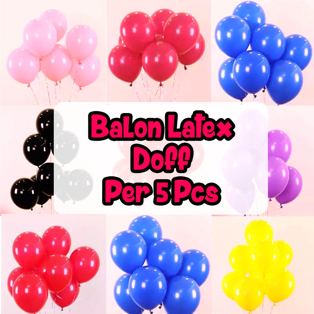 Jual FUN KIDS PARTY Balon Latex Doff 12 inch Per 5 Pcs/ Latex Doff 30cm ...