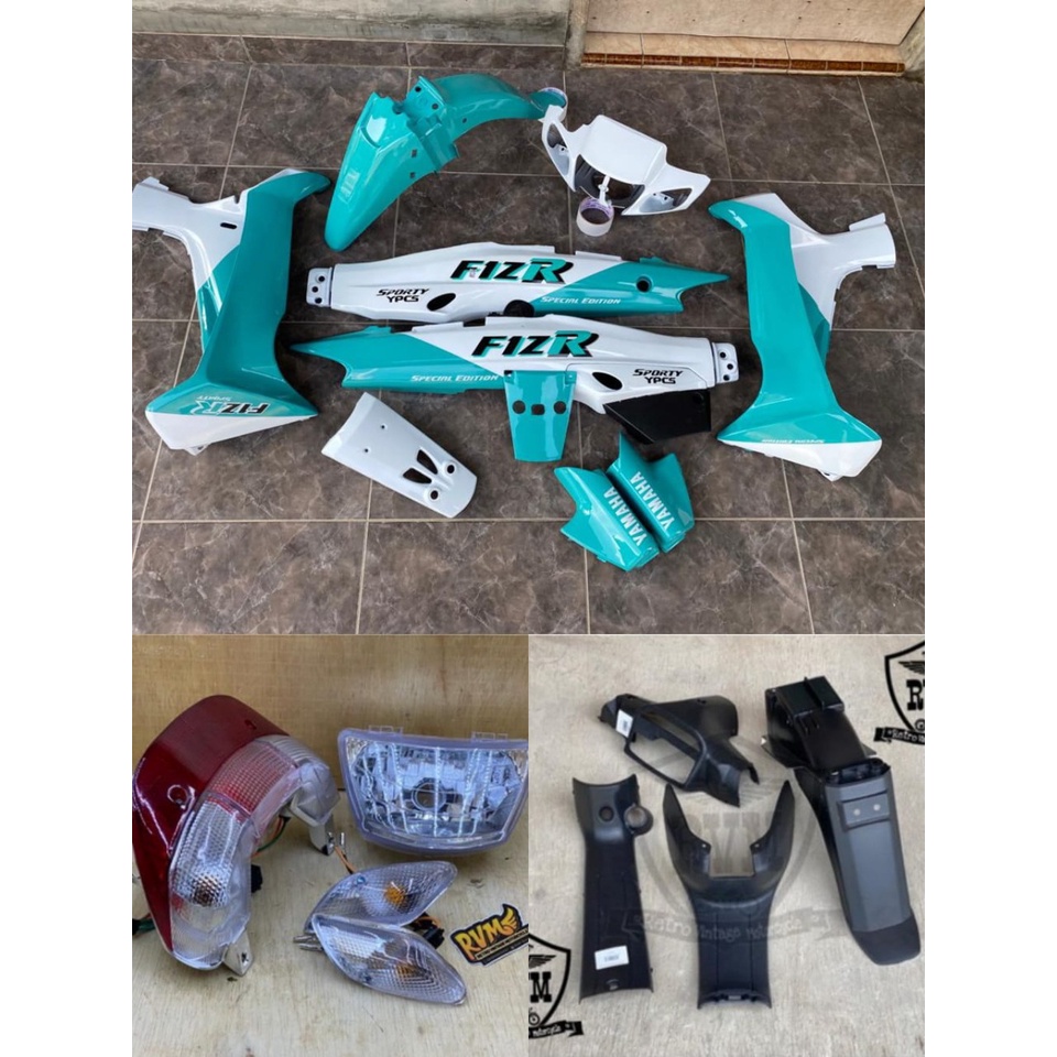Jual Cover Body yamaha Fizr malboro merah full set body kasar dan lampu ...