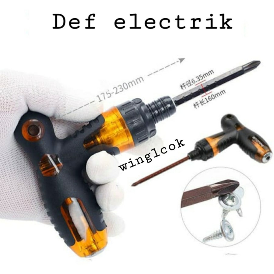 Jual OBENG T BOLAK BALIK RACHCET OBENG 3 WAY PLUS/MINUS | Shopee Indonesia