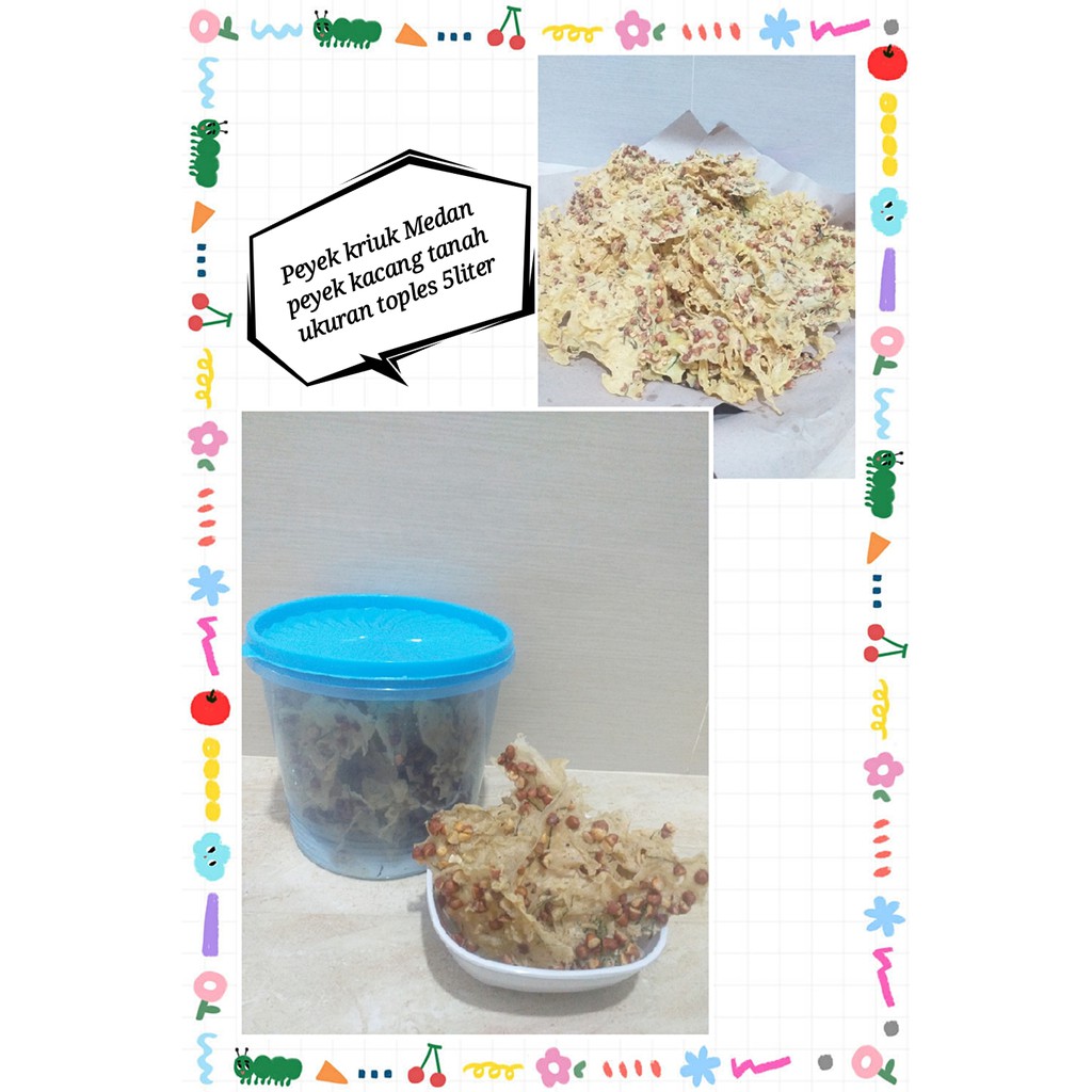 Jual Cemilan Peyek kacang tanah enak ukuran toples 5 liter | Shopee ...