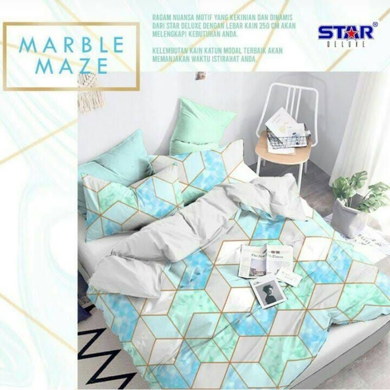 Jual SPREI/SEPRAI HOMEMADE MOTIF EMILY KOTAK/GRID MARBLE MAZE UK 90/140 ...