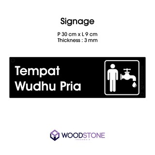 Jual Logo Tempat Wudhu Pria - Papan Signage Mushola Mesjid Rumah Ibadah ...
