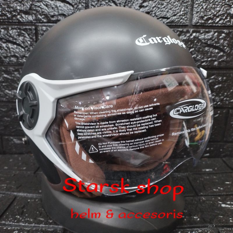 Jual HELM CARGLOSS YRH HIJAB | DEEP BLACK DOFF | YR GHOTIC CARGLOSS ...