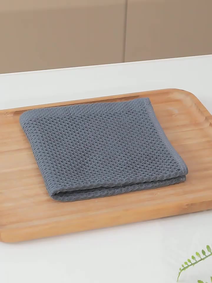 Jual 1Pc Kain Lap Tangan Katun Motif Waffle Hand Towel Kitchen Towel ...