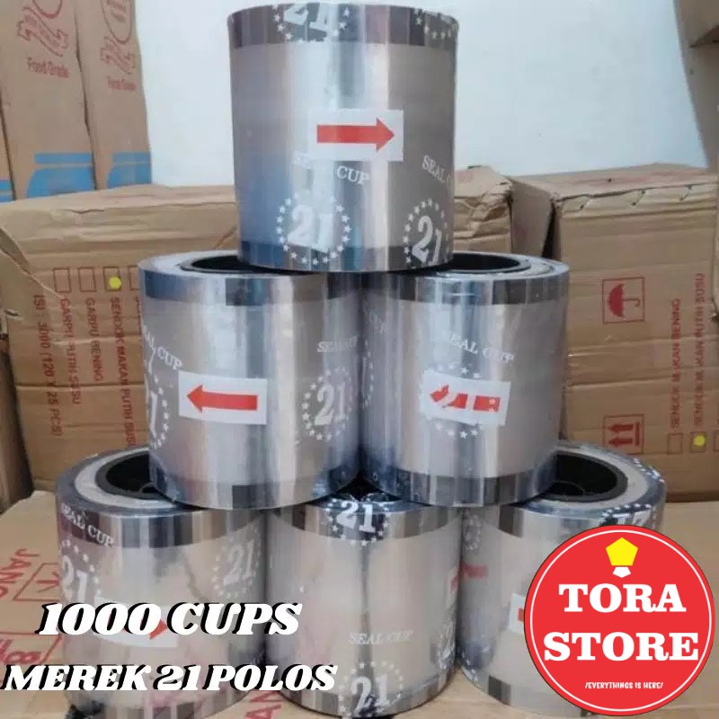 Jual Harga Murah.. PLASTIK ROLL LID SEALER CUP POLOS 21 1200CUP - TUTUP ...