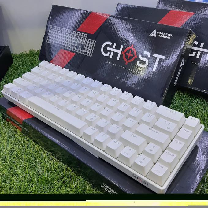 Jual Paradox Gaming Ghost Mechanical Keyboard Ibm68K - White Rgb - Red ...