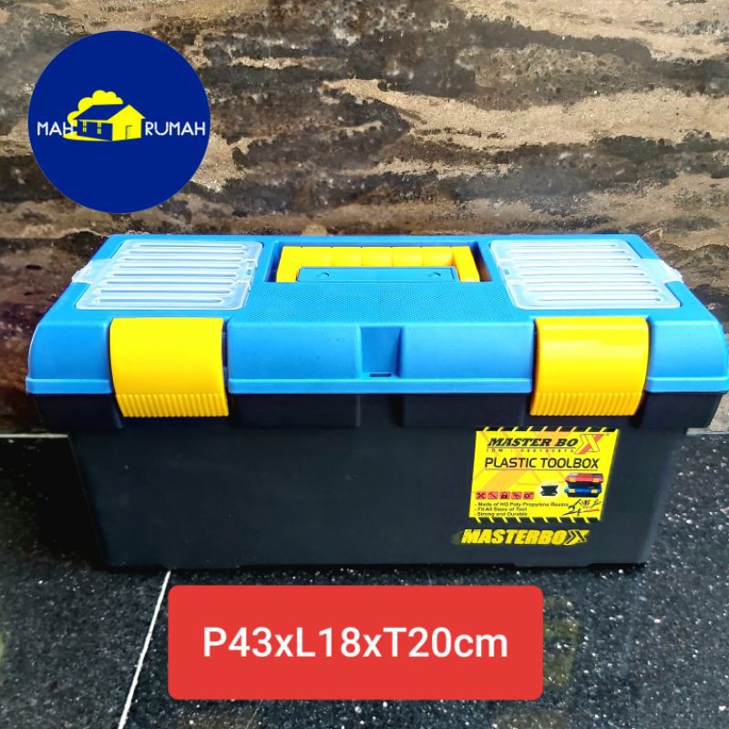 Jual TOOLBOX Tool Box Alat Kotak Perkakas Plastik PVC - MASTERBOX 17inch 17" | Shopee Indonesia