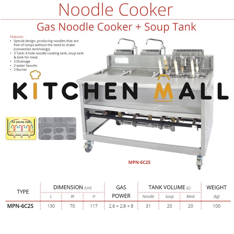Jual GETRA MPN-6C2S GAS NOODLE COOKER / KOMPOR PEREBUS MIE AYAM DLL ...