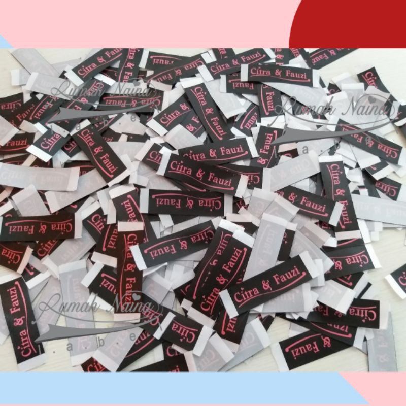 Jual Nainalabel /minimal order 15 meter / label baju pribadi / label ...