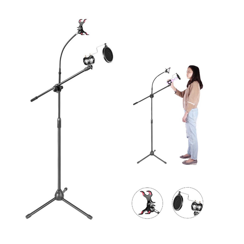 Jual Standing Tiang Dudukan Mikrofon Stand Berdiri Lantai untuk ...