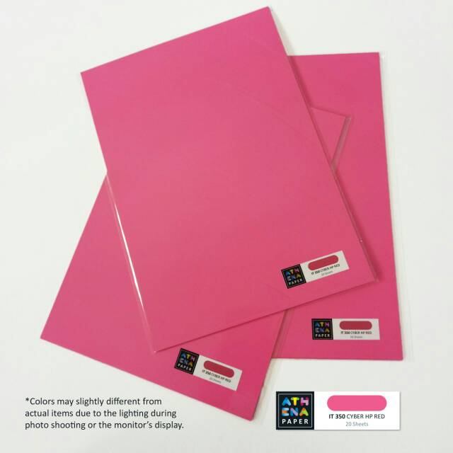 Jual Kertas HVS Warna A4 - IT 350 Cyber HP Red | Shopee Indonesia