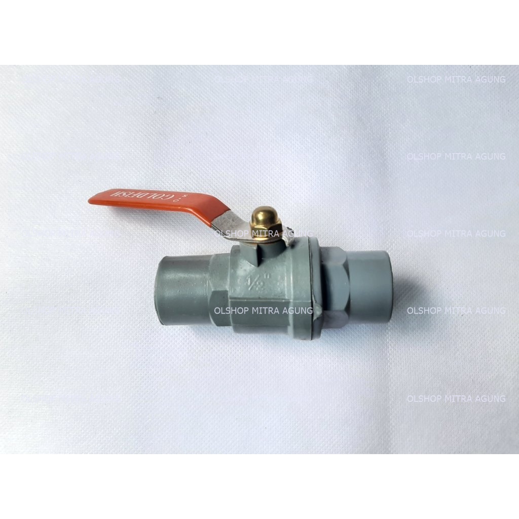 Jual OLS Balvalep Pvc Polos 1/2" inch Stop Kran Ball Valve Gagang Besi | Shopee Indonesia