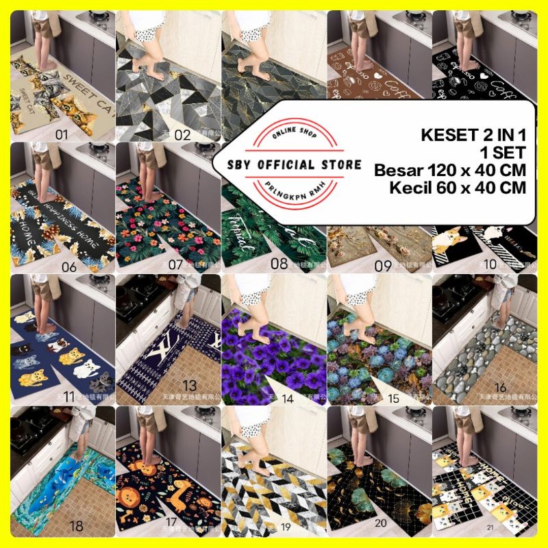 Jual Keset 2 in 1 Matras Kain Lap Alas Lantai Kamar Tidur Rumah Dapur ...