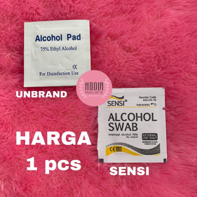 Jual (Satuan) ALCOHOL SWABS satuan satu kotak kecil kapas steril tisu ...