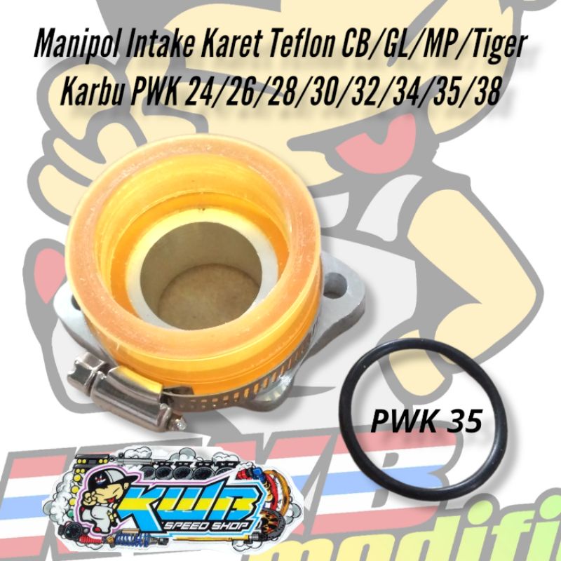 Jual Manipol intake karet teflon karbu karbulator PE 24/26/28/30/32/34 PWK 24/26/28/30/32/34/35 ...