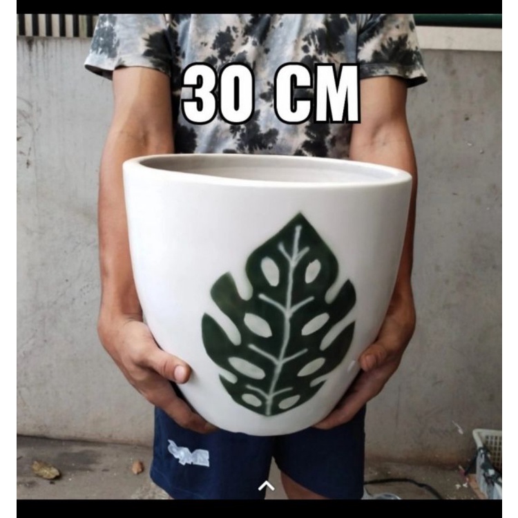 Jual pot lukis gerabah jumbo, pot monstera, pot tanah liat | Shopee ...
