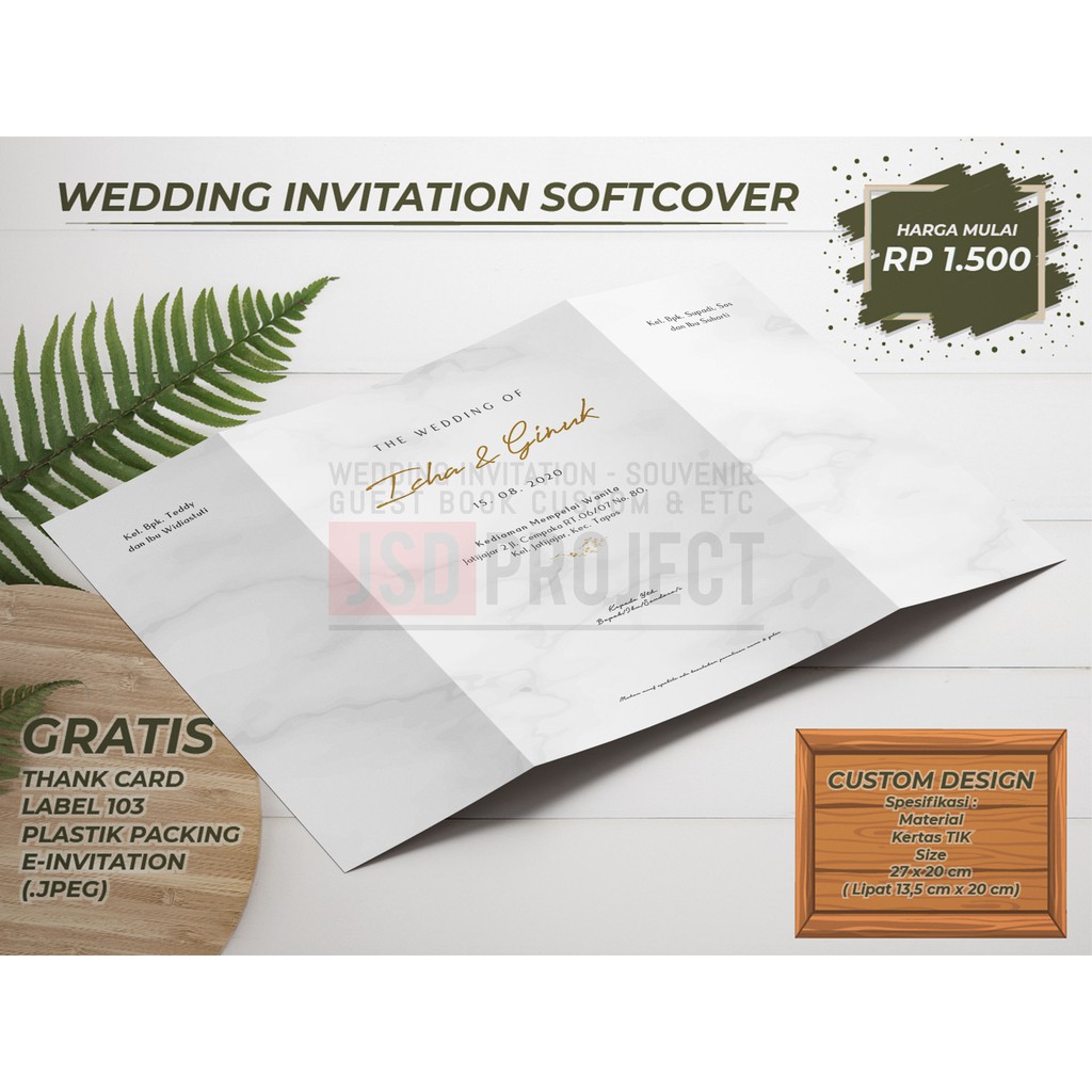 Jual UNDANGAN PERNIKAHAN MURAH DEPOK / UNDANGAN SOFTCOVER CUSTOM DESIGN ...