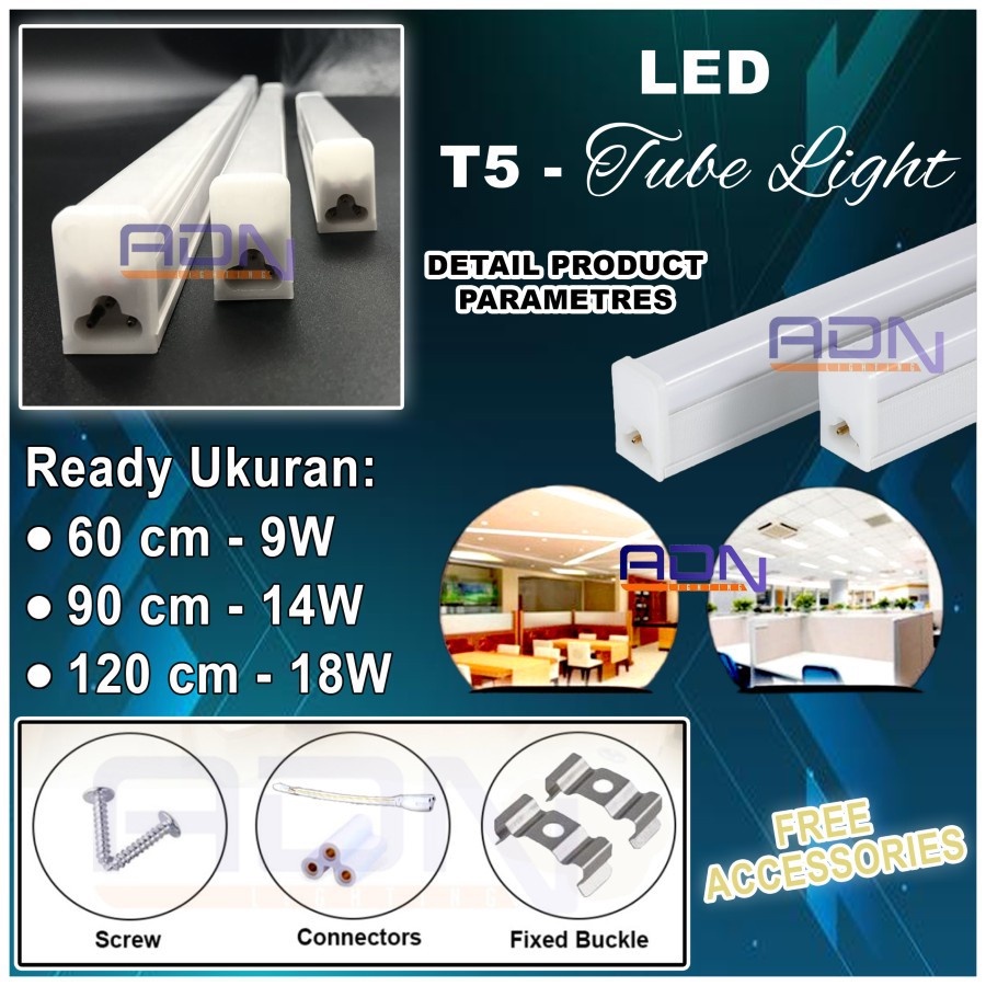 Jual LAMPU TL / T5 LED / LED TUBE LIGHT LAMPU TABUNG LED 60cm 90cm ...