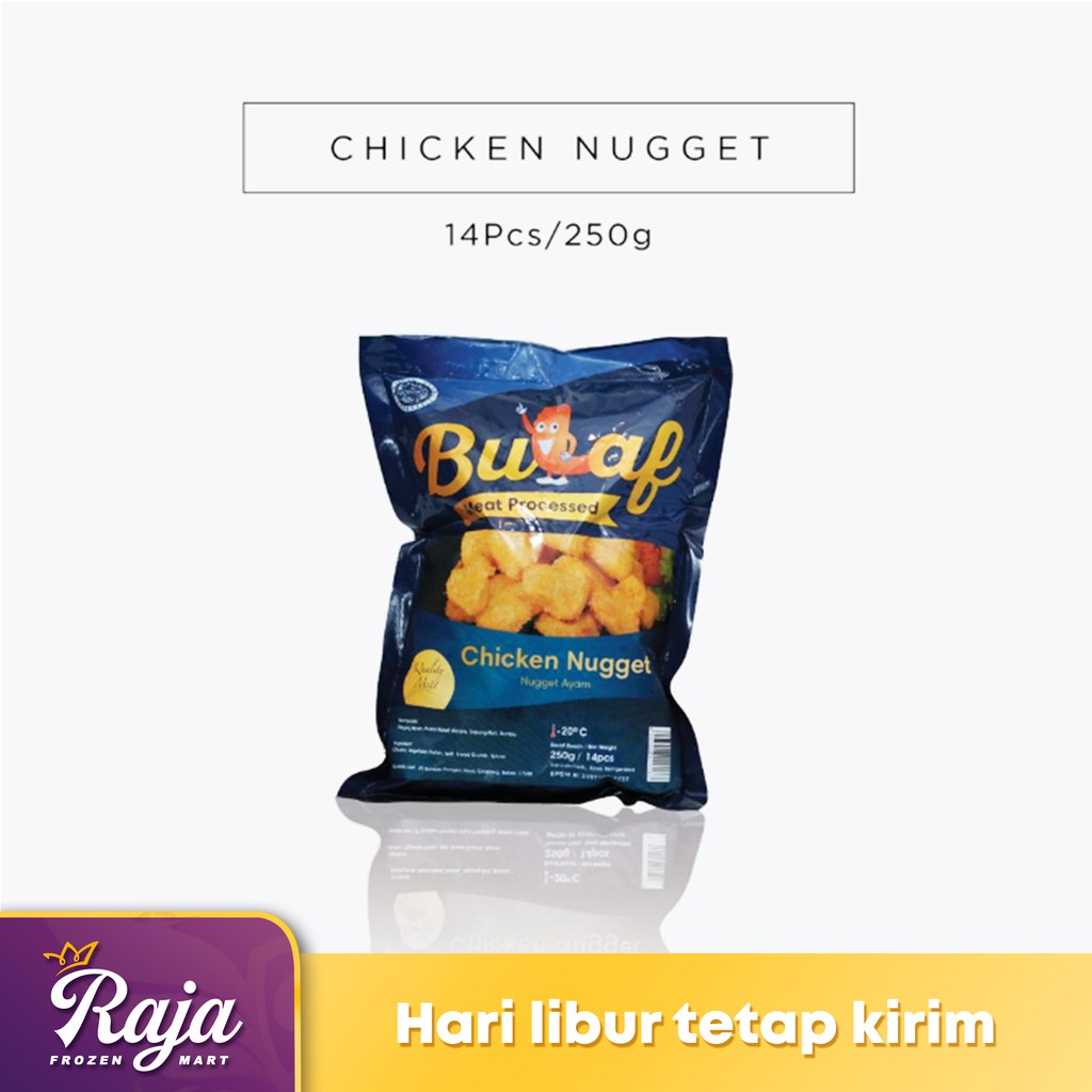 Jual Bulaf Chicken Nugget isi 14 250gr / Bulaf / Frozen food / Sehat ...