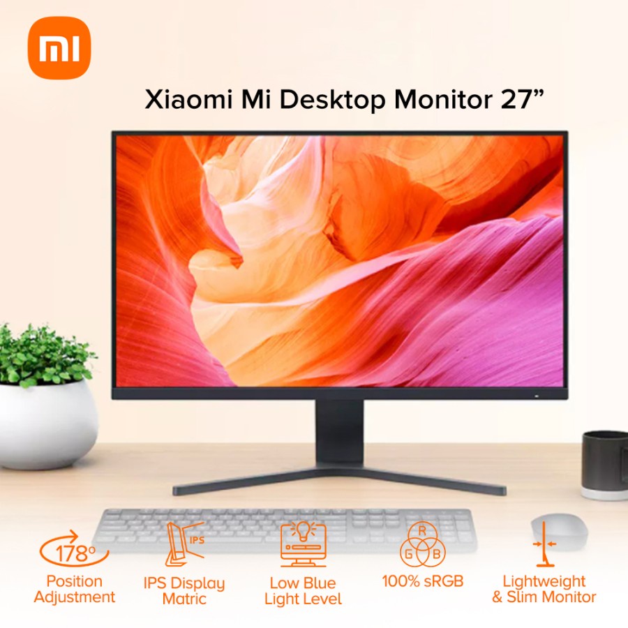 Jual XIAOMI MI DESKTOP MONITOR 27" LAYAR IPS 1080p FHD 27 INCH 100% ...