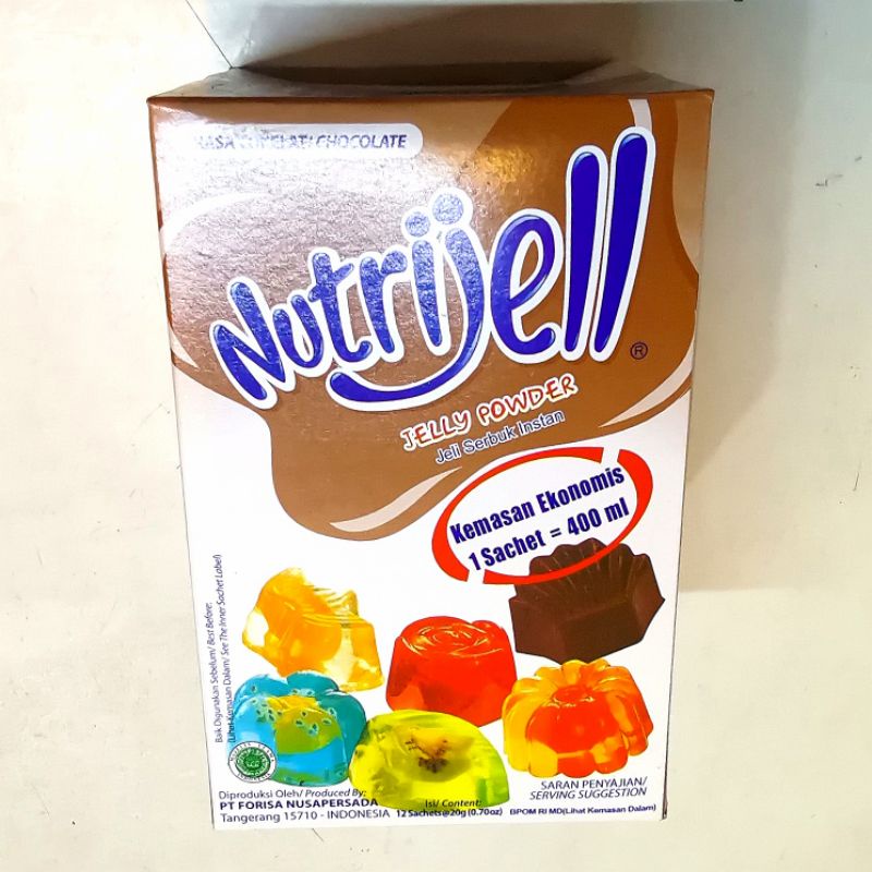 Jual Nutrijell Coklat Kemasan Ekonomis Box 12 Sachet x 20 gr | Shopee ...
