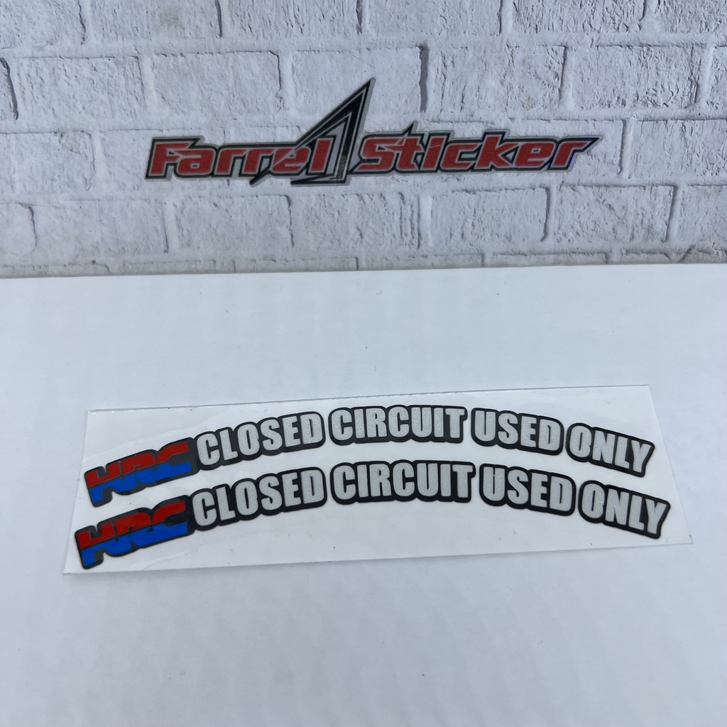 Jual stiker velg sticker hrc closed circuit used only | Shopee Indonesia