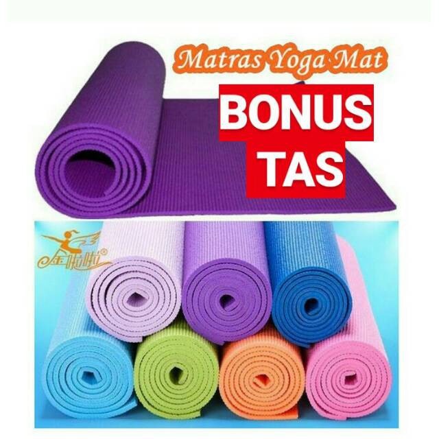 Jual Matras Yoga Premium Tebal 5 mm Import Alas Yoga Matt Anti Slip ...