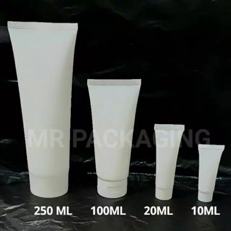 Jual Botol Tube Putih 250ml 100ml 60ml 20ml 10ml | Tub Odol Pencet ...